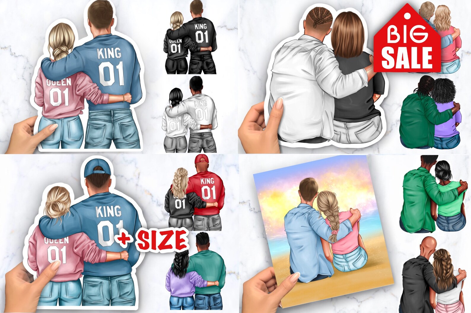 Couples Cliparts, Bundle Cliparts, a Large Set of Couples Cliparts ...