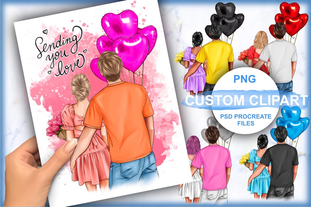 Couple Clipart Valentine's Day Best Friend Clipart - Etsy