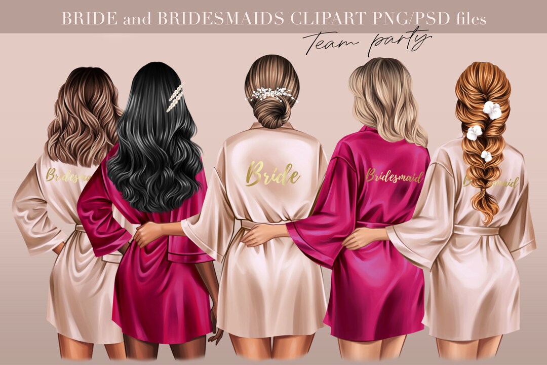 Bridesmaid Drawing,best Friend Clipart, Bridesmaid Proposal, Bridesmaid ...