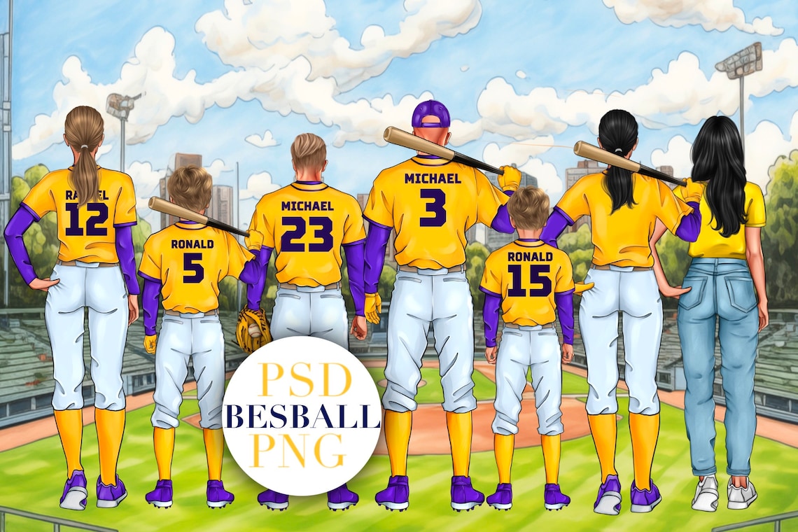 Baseball Family Clipart, Baseball Clipart, Sport Personal Family Clip ...