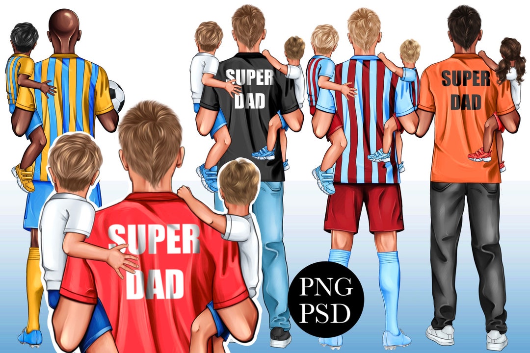 Father's Day Family Clipart, Football Clipart, Soccer Clipart, Personal ...