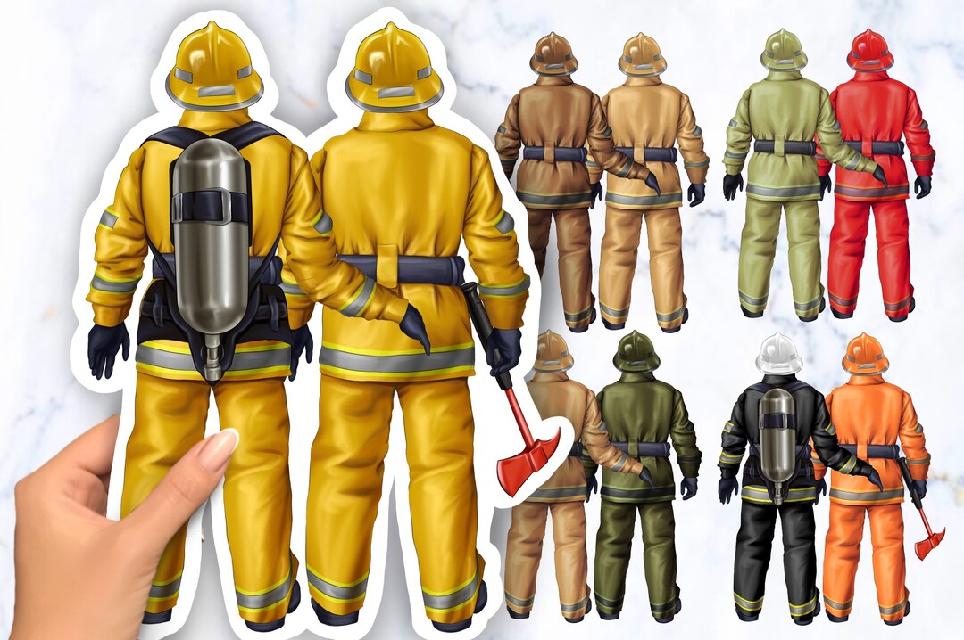 Firefighters Friends Clipart, Best Friend Clipart, Personalized ...
