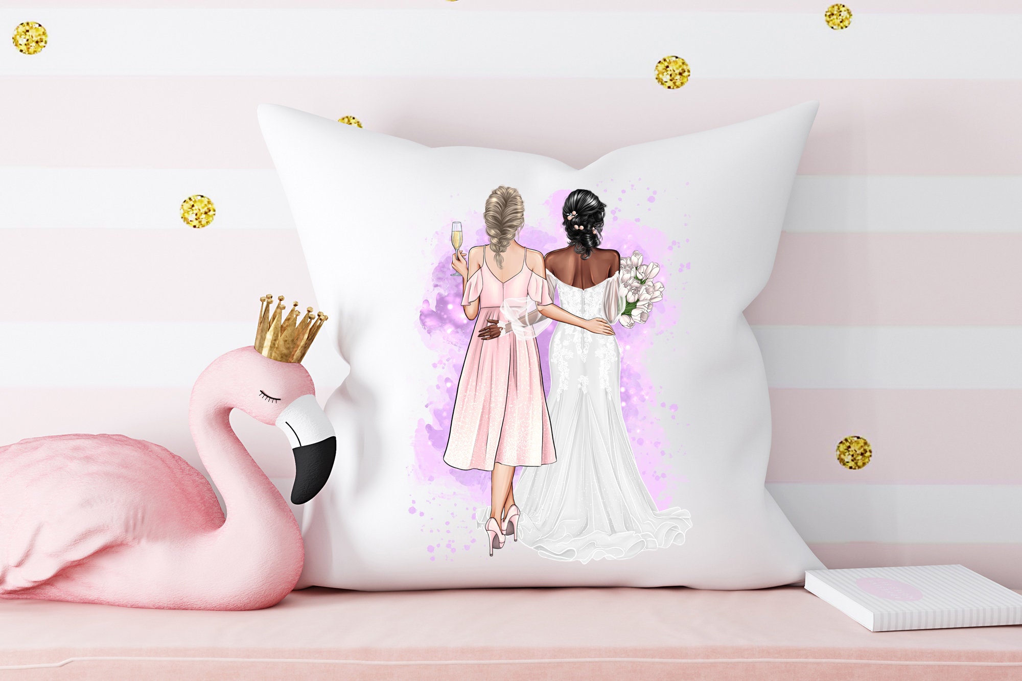 Bridesmaid Drawing,best Friend Clipart, Bridesmaid Proposal, Bridesmaid ...