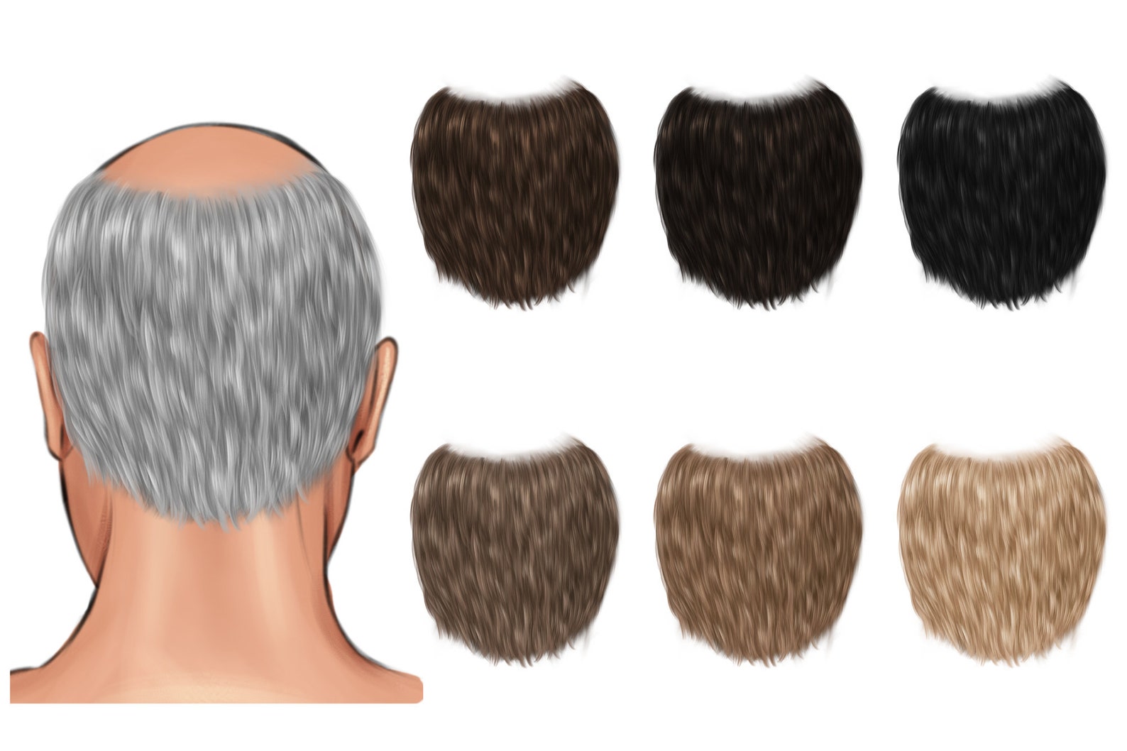 Grandpa Hairstyles, Older Men Hairs, Men Hair Clipart, Natural Hair PNG ...