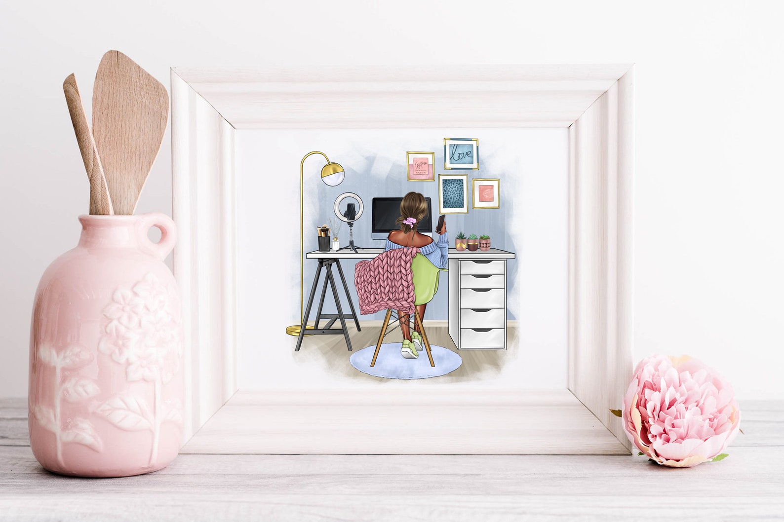 Blogger Clipart Lady Boss Clipart Boss Babe Clipart Afro | Etsy