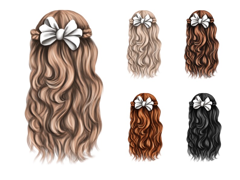 Hair Clipart, Hair for Little Girls, Kids Hairstyles, Natural Hair ...