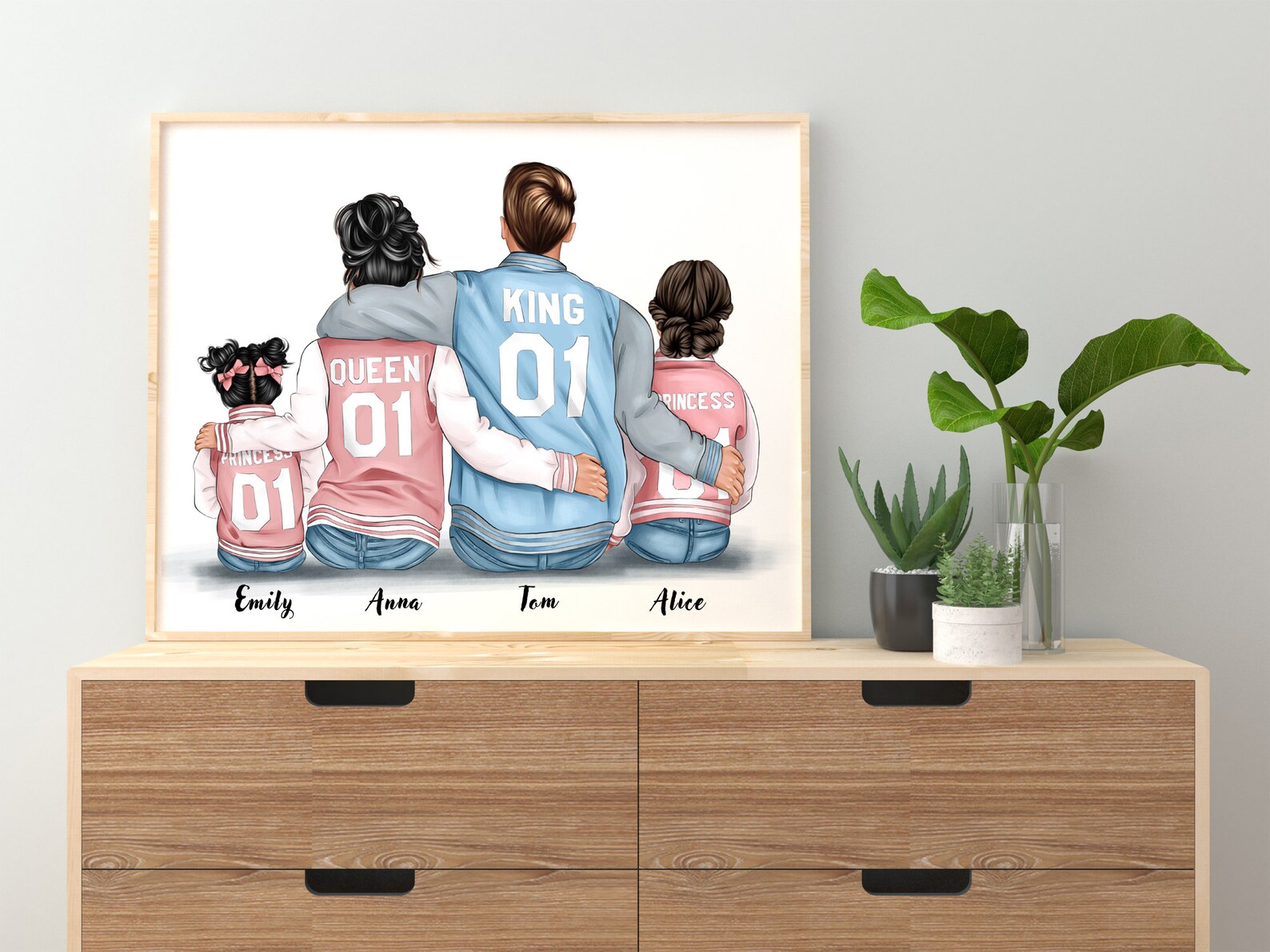 Family Clipart, Mom Dad and Kids, Mother Father Son and Daughter ...