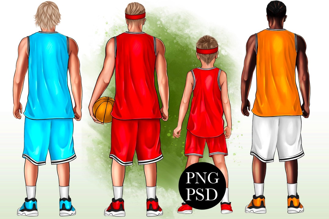 Basketball Clipart, Dad and Son Basketball, Basketball Player ...