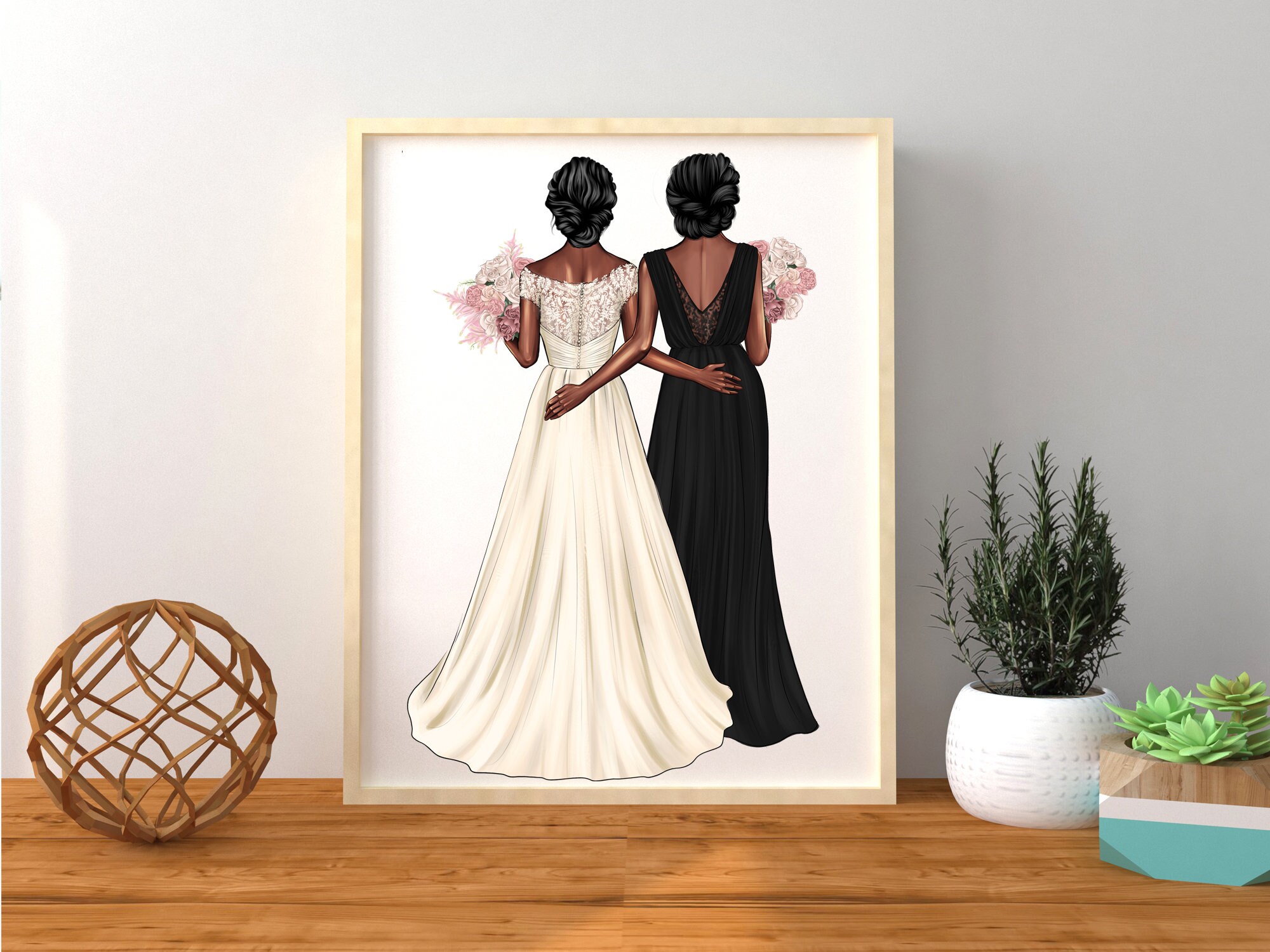 Bridesmaid Drawing,best Friend Clipart, Bridesmaid Proposal, Bridesmaid ...