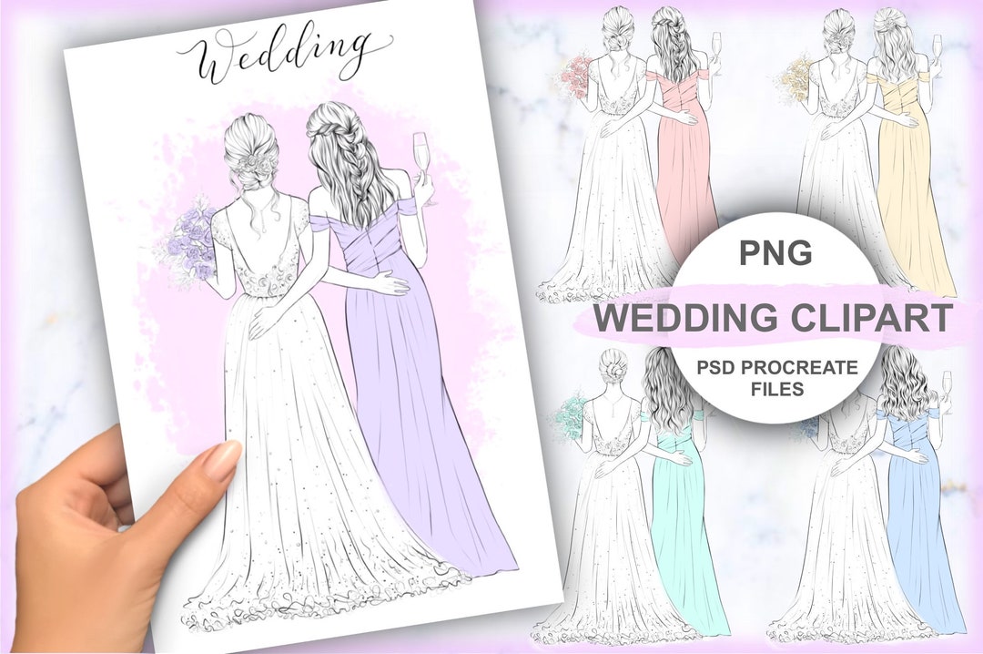 Bridesmaid Drawing, Best Friend Clipart, Bridesmaid Proposal ...