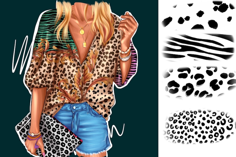 Animal Print Procreate Brush Set Leopard Zebra Pattern, Animal Print ...