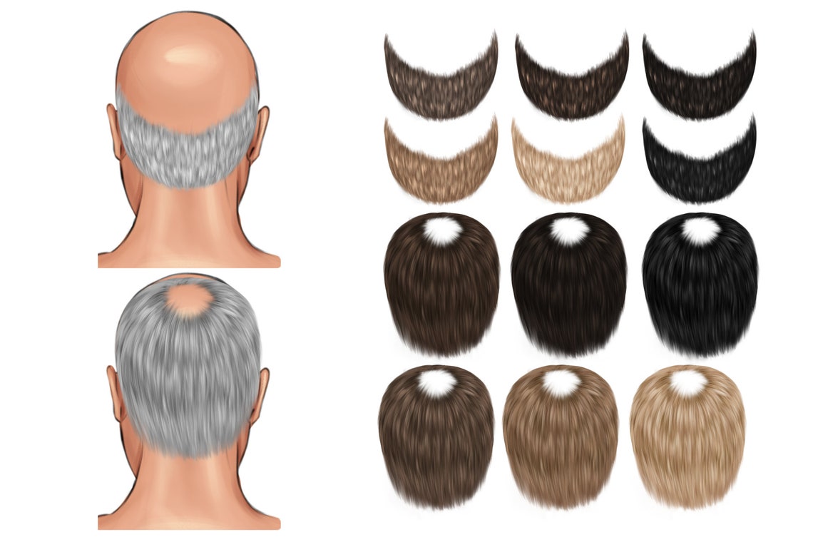 Grandpa Hairstyles, Older Men Hairs, Men Hair Clipart, Natural Hair PNG ...