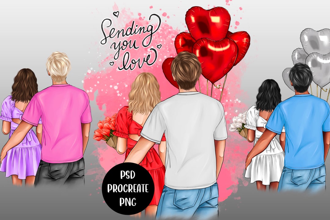 Couple Clipart, Valentine's Day, Best Friend Clipart, Personalized ...
