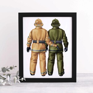 Firefighters Friends Clipart, Best Friend Clipart, Personalized ...