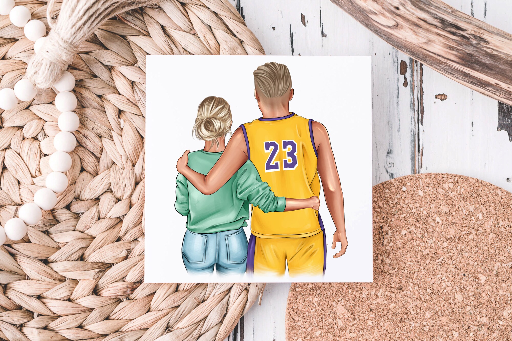 Сouple Clipart Basketball Best Friend Clipart Personalized | Etsy