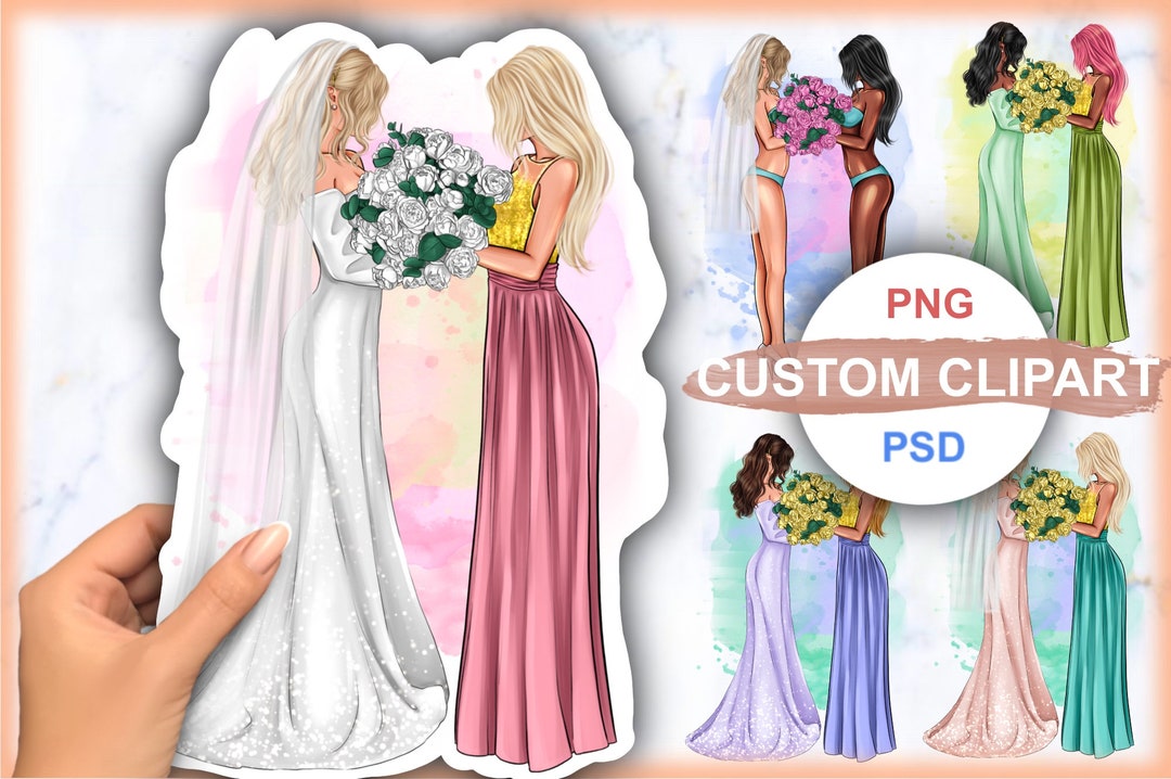 Bridesmaid Drawing,best Friend Clipart, Bridesmaid Proposal, Bridesmaid ...