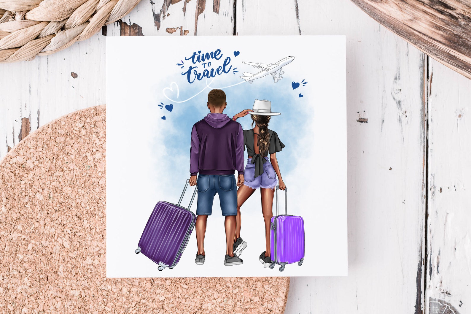 Travel Clipart Road Trip Clip Art Couple Clipart Digital - Etsy