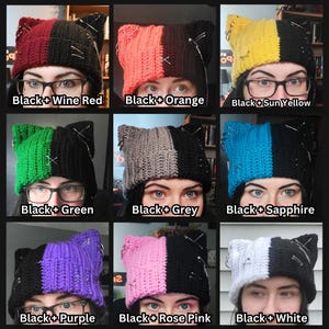 Original Punk Cat Hat | Crochet Beanie With Rings, Chains, & Safety ...