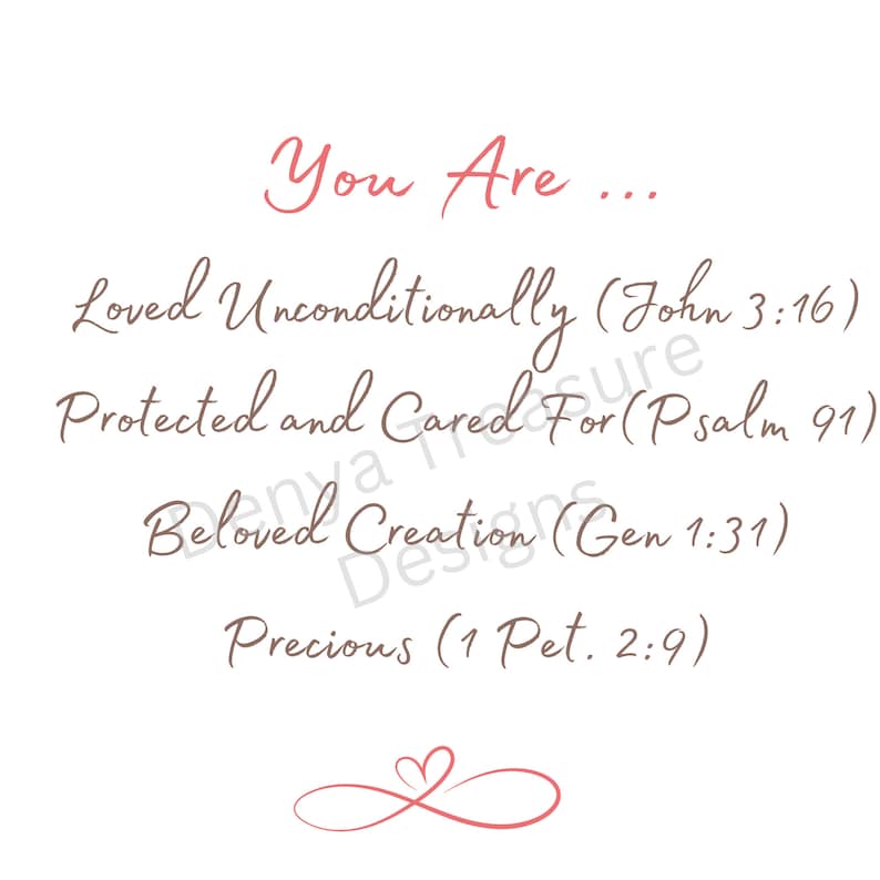 Christian Valentines Day Card "loved by God" Bible Verses Scripture ...
