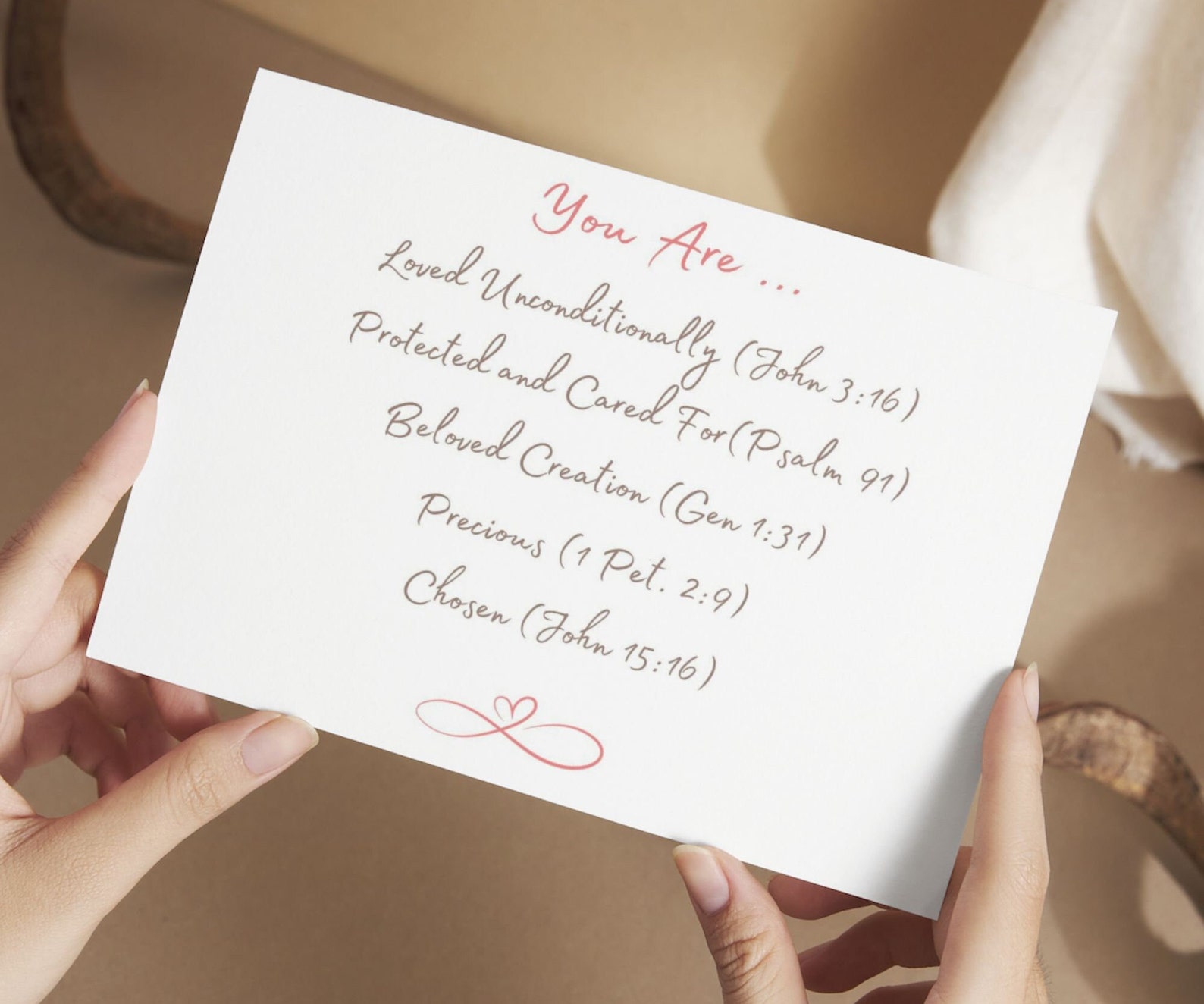 Christian Valentines Day Card "loved by God" Bible Verses Scripture ...