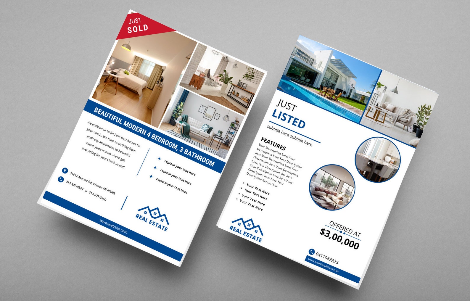 3 Premium Flyers In Canva Editable And Print Ready Dimension Etsy