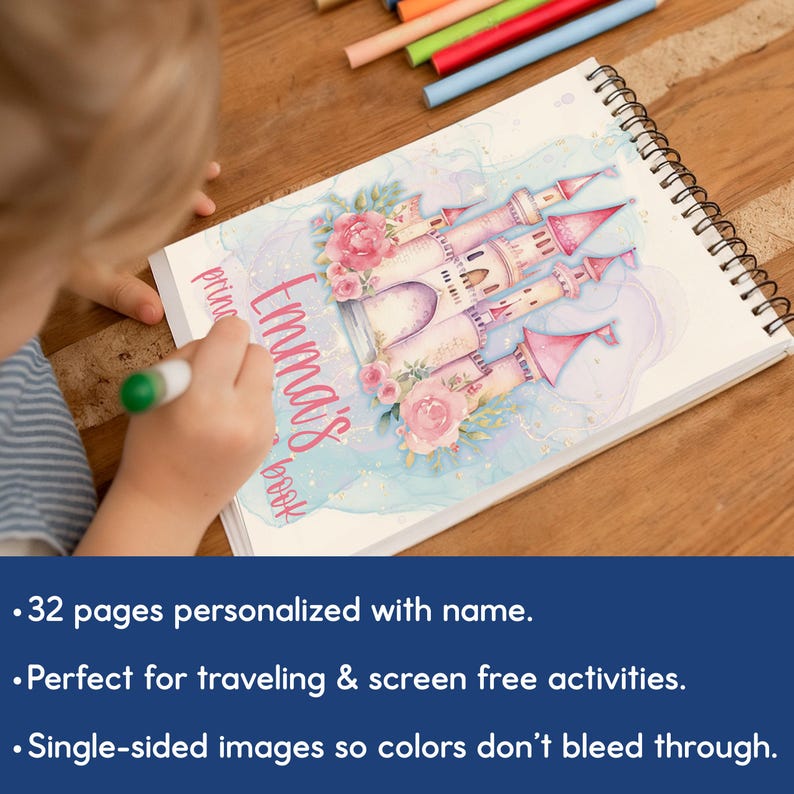 Personalized Kids Coloring Book, Custom Coloring Book for Kids Birthday ...