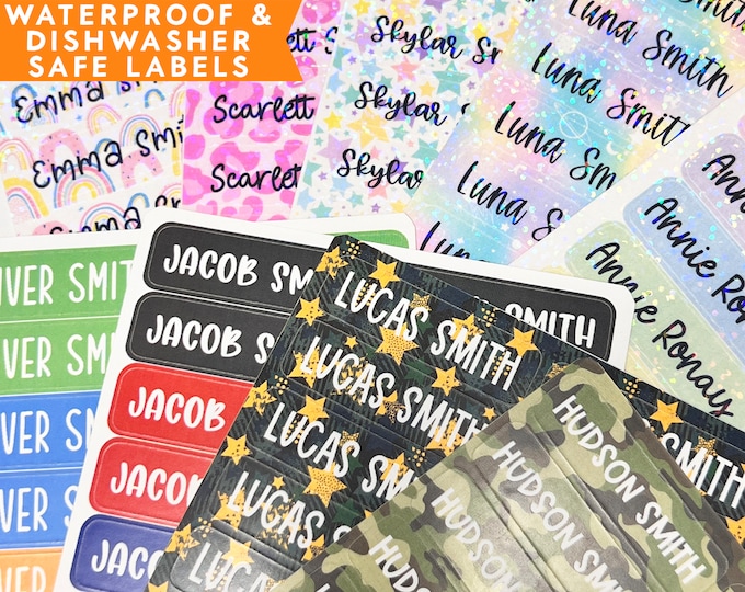Waterproof Kid Name Label｜laminated Kid Name Sticker｜animal Name｜kids ...