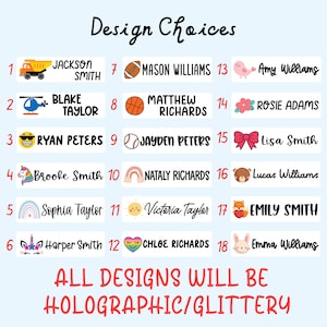 Kids Name Stickers, Daycare Name Labels, Preschool Name Labels ...