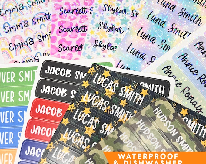 Custom Name Stickers/holographic Stickers/waterproof Personalized Name ...