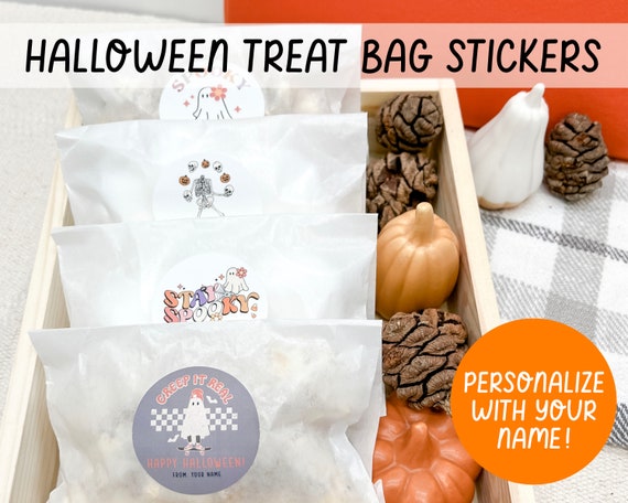 PERSONALIZED Halloween Stickers Halloween Party Favor - Etsy