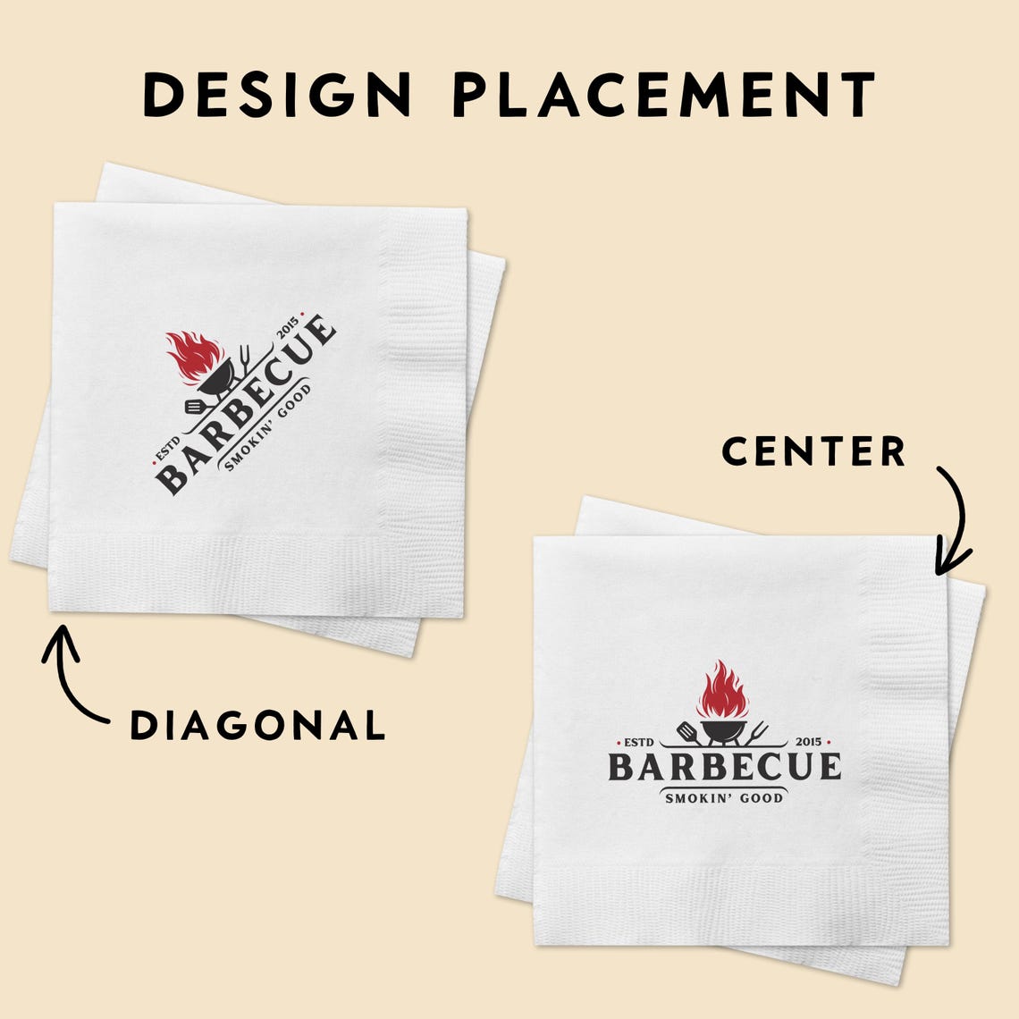 Custom Napkins, Personalized Napkins, Cocktail Napkins, Custom Logo ...