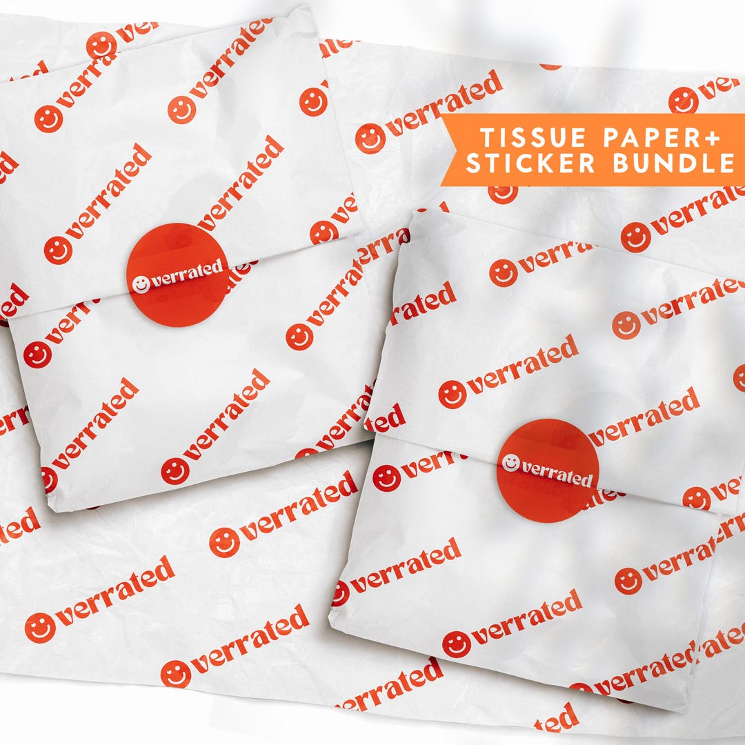 Personalized Tissue Paper and Stickers, Custom Logo Tissue Paper ...