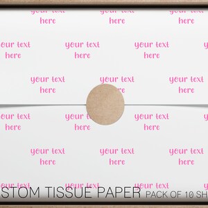 Personalized Tissue Paper Custom Logo Tissue Paper Pack of | Etsy