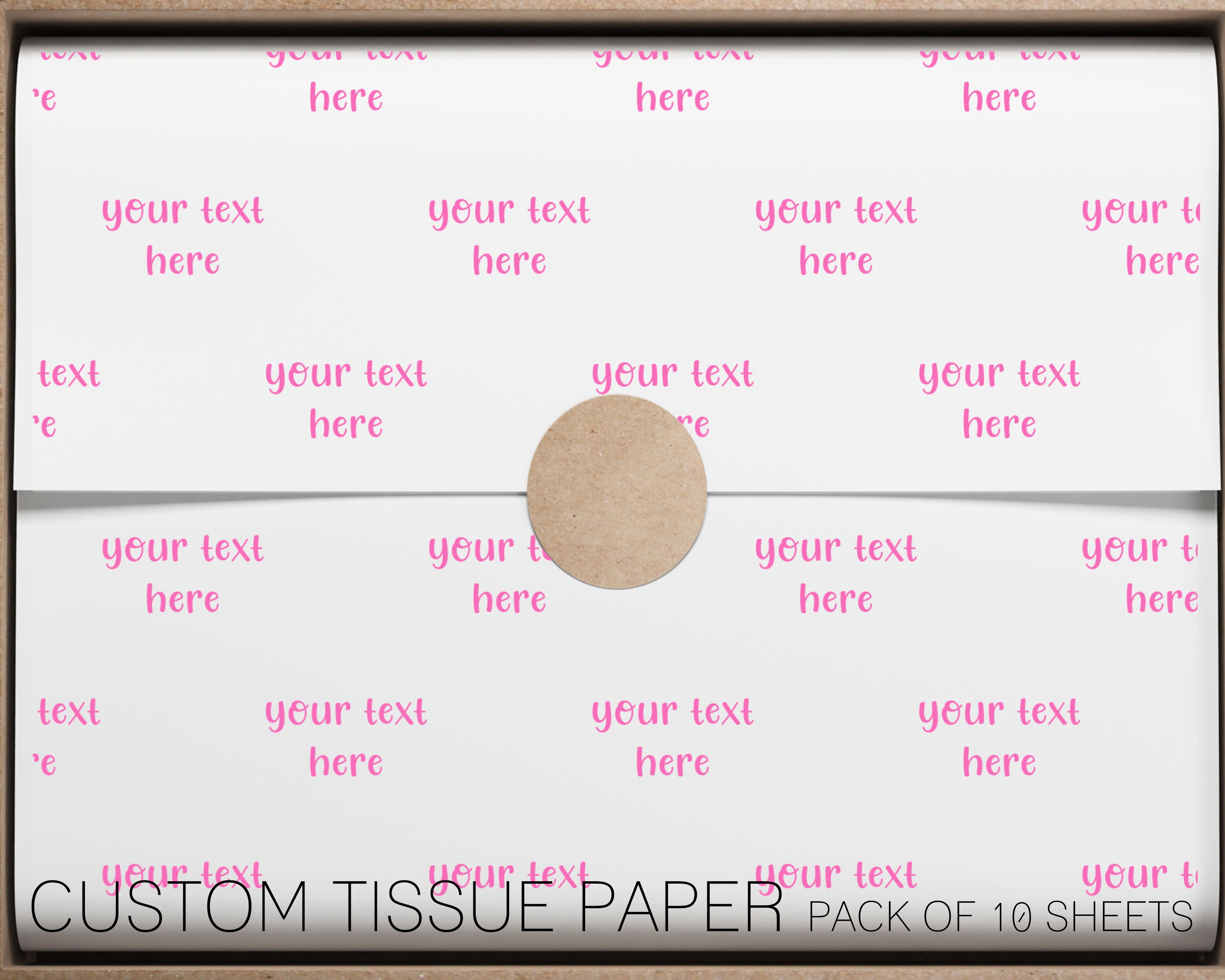 Personalized Tissue Paper Custom Logo Tissue Paper Pack of | Etsy