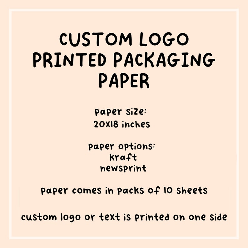 Custom Printed Packaging Paper Custom Logo Packaging Paper - Etsy