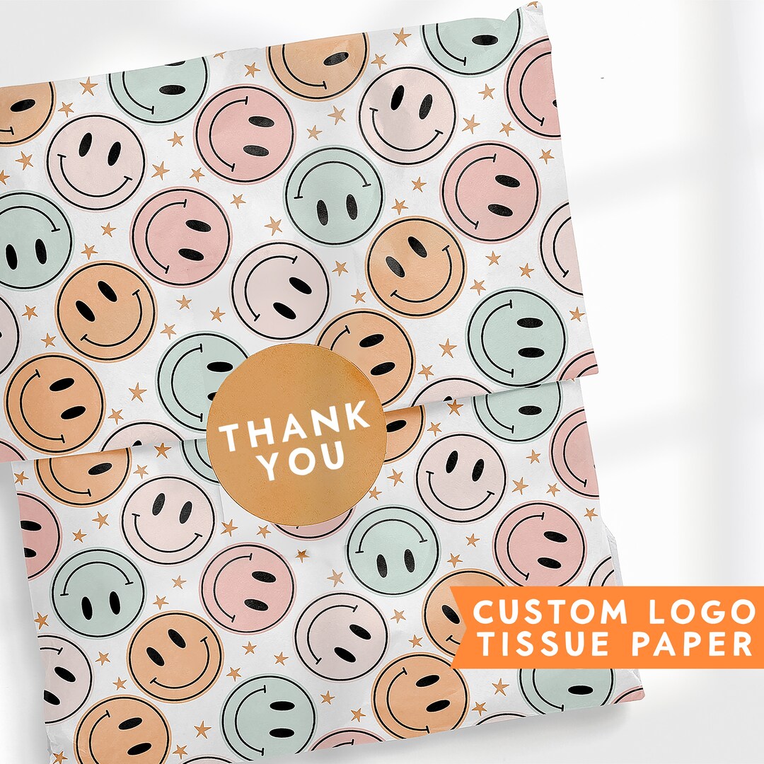 CUSTOM Tissue Paper, Personalized Tissue Paper, Custom Logo Tissue ...
