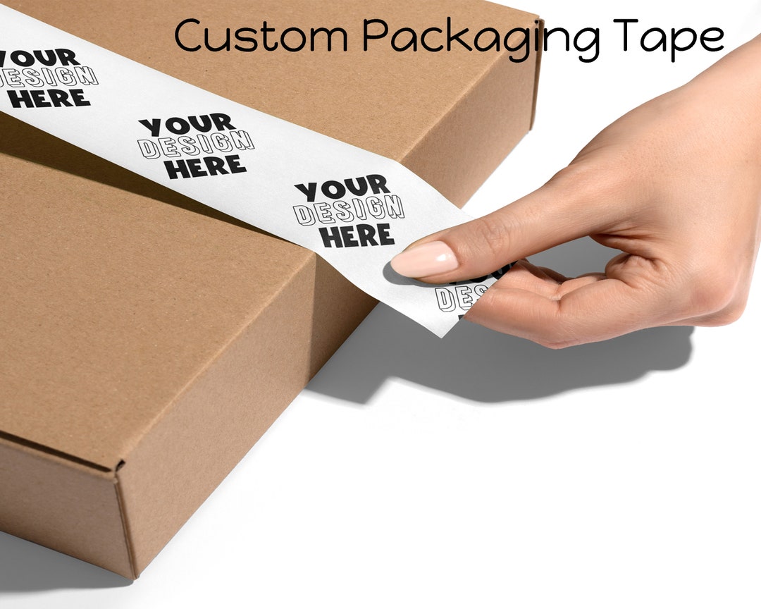CUSTOM Packaging Tape 100ft Printed Water Activated Tape - Etsy