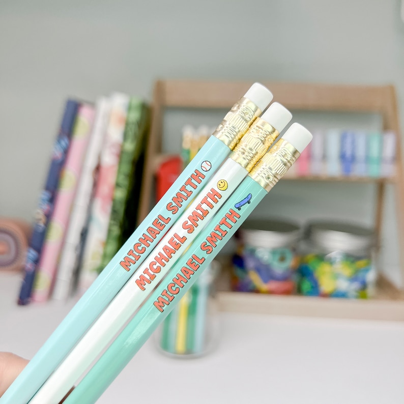 CUSTOM Pencils Personalized Pencils Name Pencil Back to - Etsy
