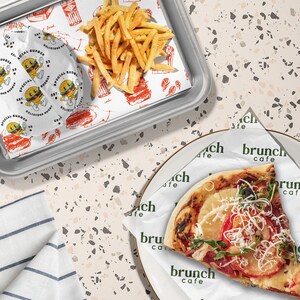 Personalized Food Wrap Paper, Custom Logo Food Safe Paper, Branded Food ...