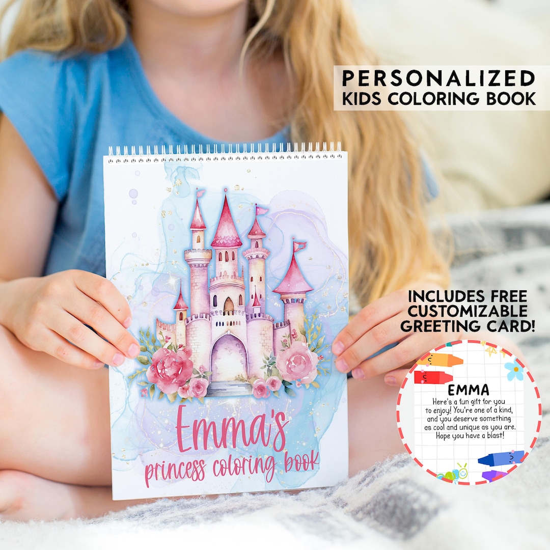 Custom Coloring Book for Kids, Personalized Coloring Book, Personalized Kids Birthday and ...