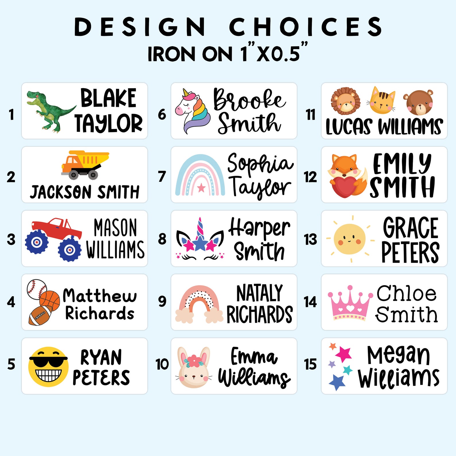 Kids Name Stickers, Kids Name Labels, Daycare Name Labels, Preschool ...