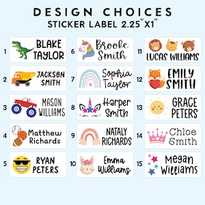 Kids Name Stickers and Iron on Labels, Daycare Name Labels, Preschool ...