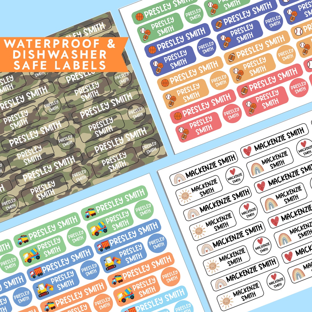 Kids Name Stickers, Daycare Name Labels, Preschool Name Labels ...