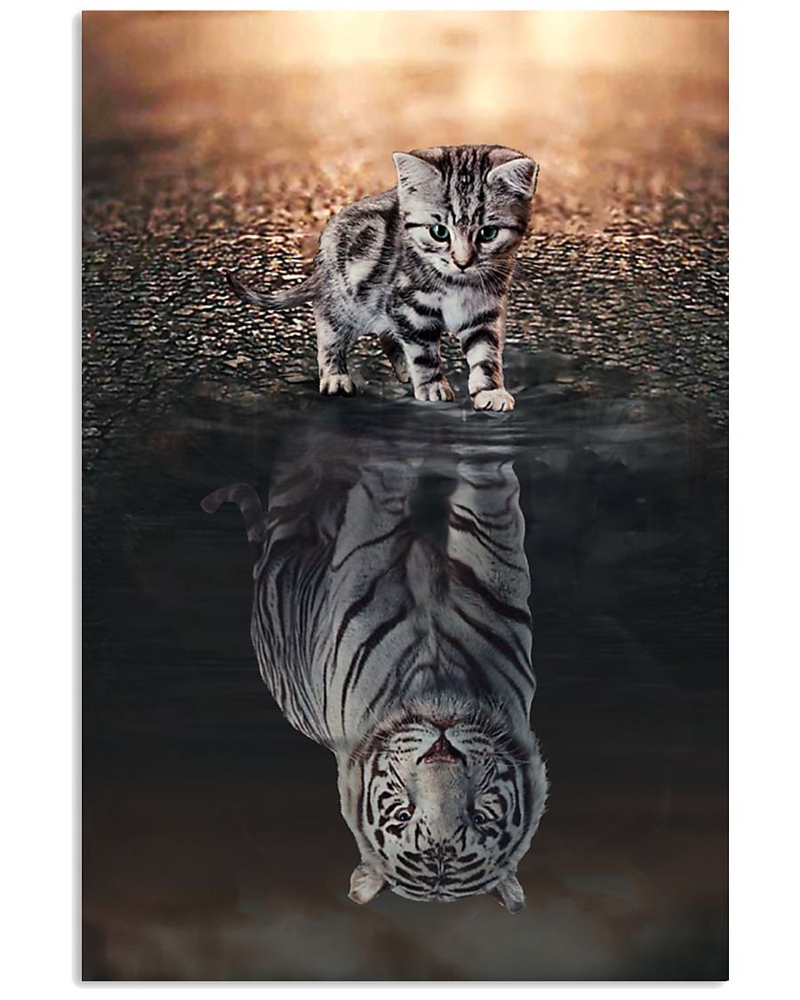 Believe In Yourself Cat Vertical Poster | Etsy