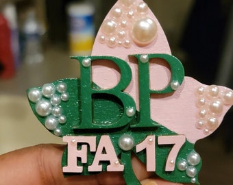 Greek Letter Lapel Pins Individual Pink and Green - Etsy