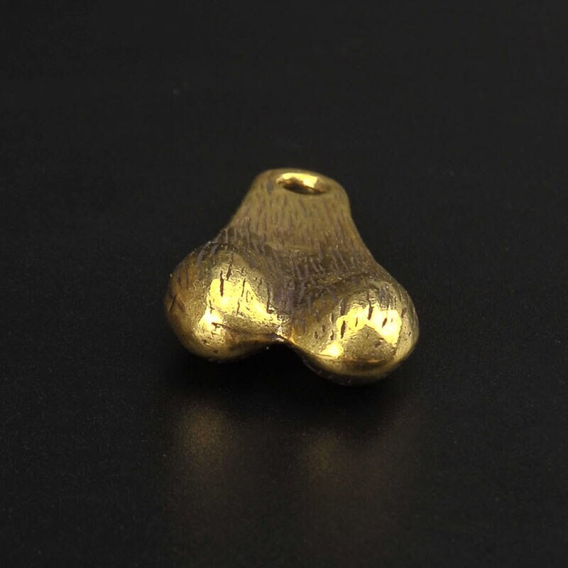 Small Vintage Balls Pendant Testicles Key Chain Brass Copper Etsy