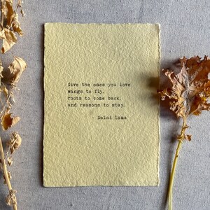 Handtyped Love Qoute of Dalai Lama Inspirational Art Poem, Poetry Typed ...