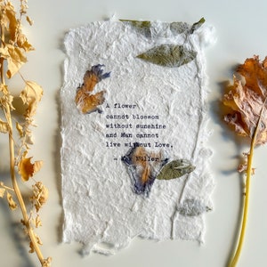 Custom Handtyped Personalized Poem Art Typed on Handmade Artisan ...