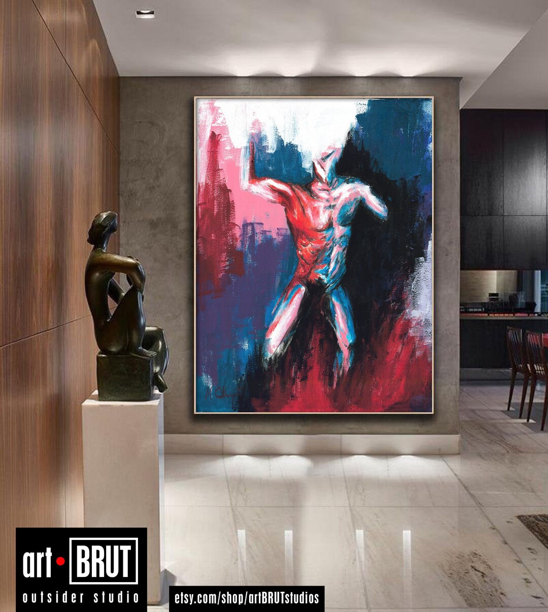 Oil Painting reborn Man Abstract Man Body Fine Giclée Print, Decor ...
