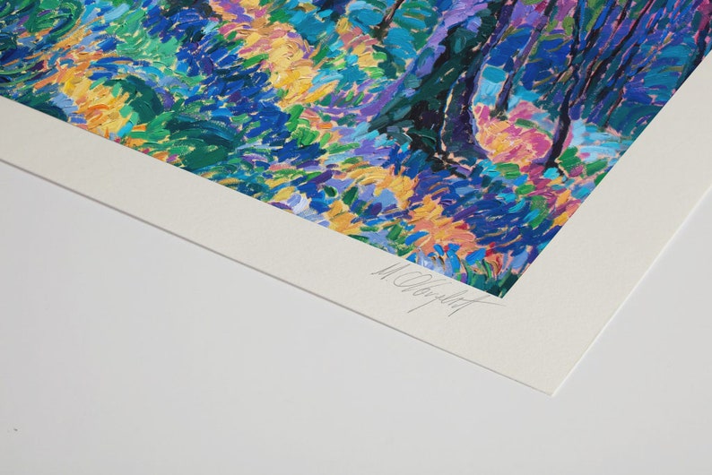 Rumi Poem With Contemporary Oil Painting of Colorful Forest - Etsy